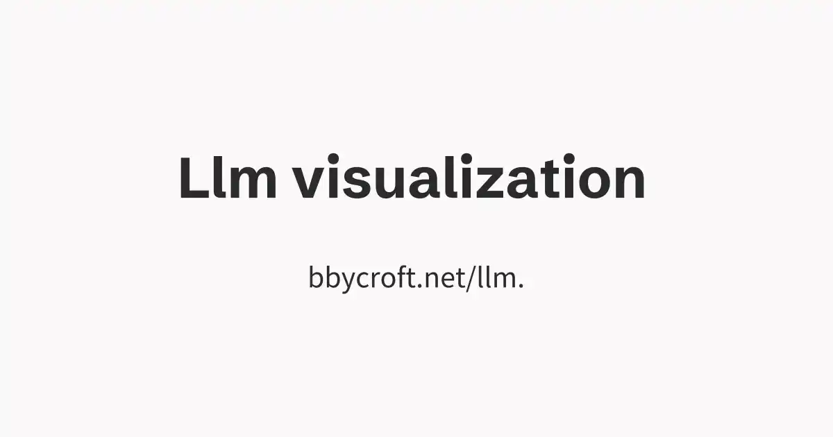 Llm visualization